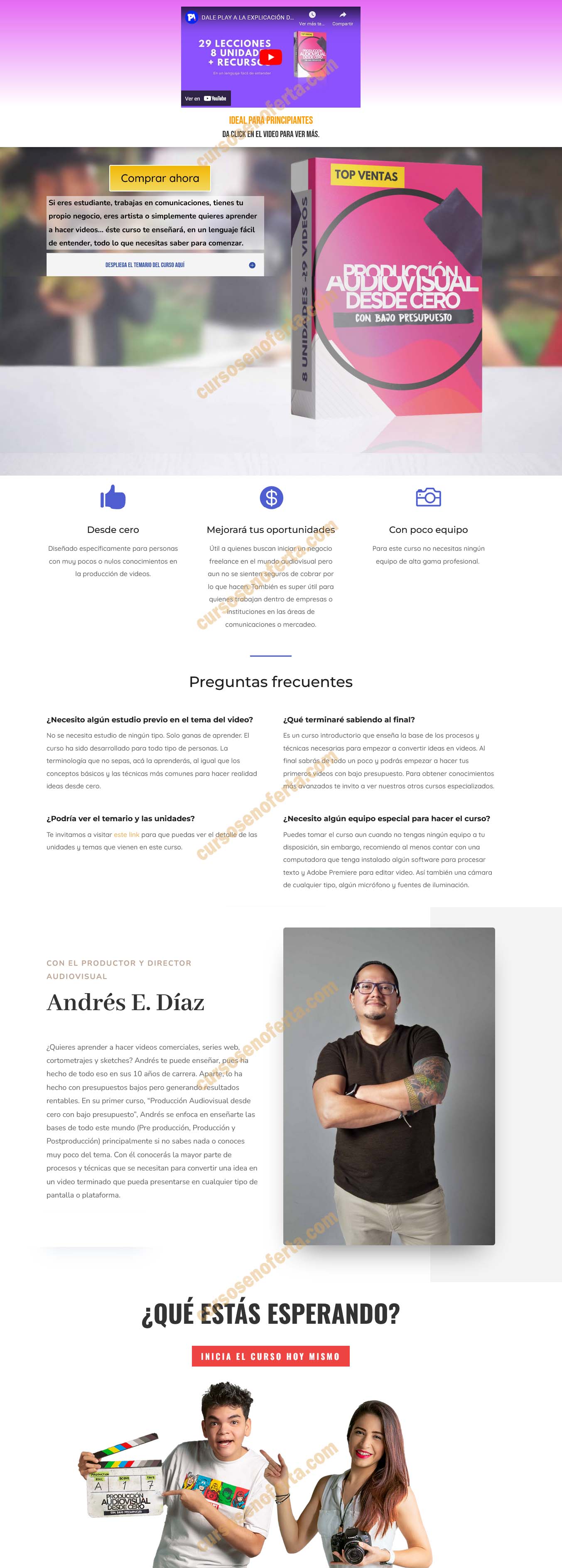 Producción audiovisual desde cero con bajo presupuesto - cursosenoferta.com